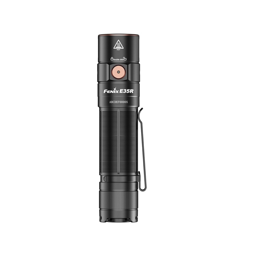 Led flashlight with USB-C and 5000 mAh battery Black Fenix E35RLSBK