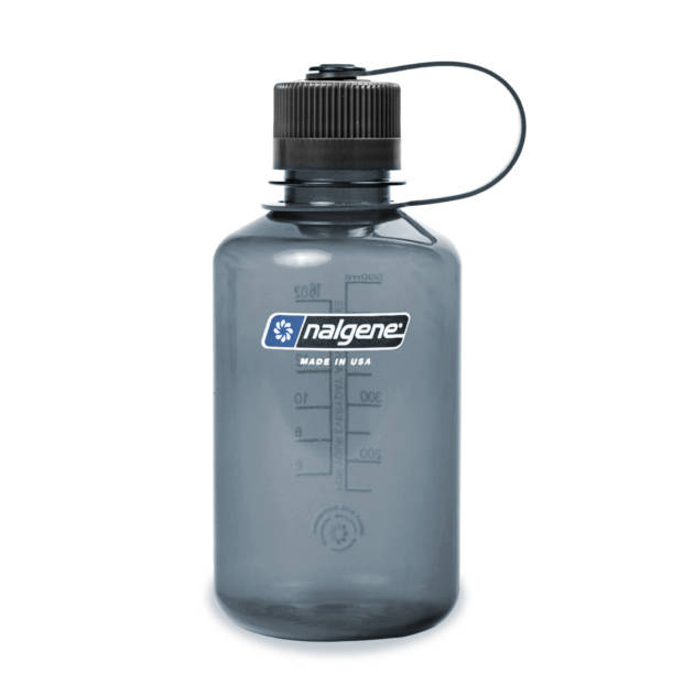 Nalgene - 16 oz Narrow Mouth Sustain Bottle - 38 mm Cap - 620 ml - Gray ...