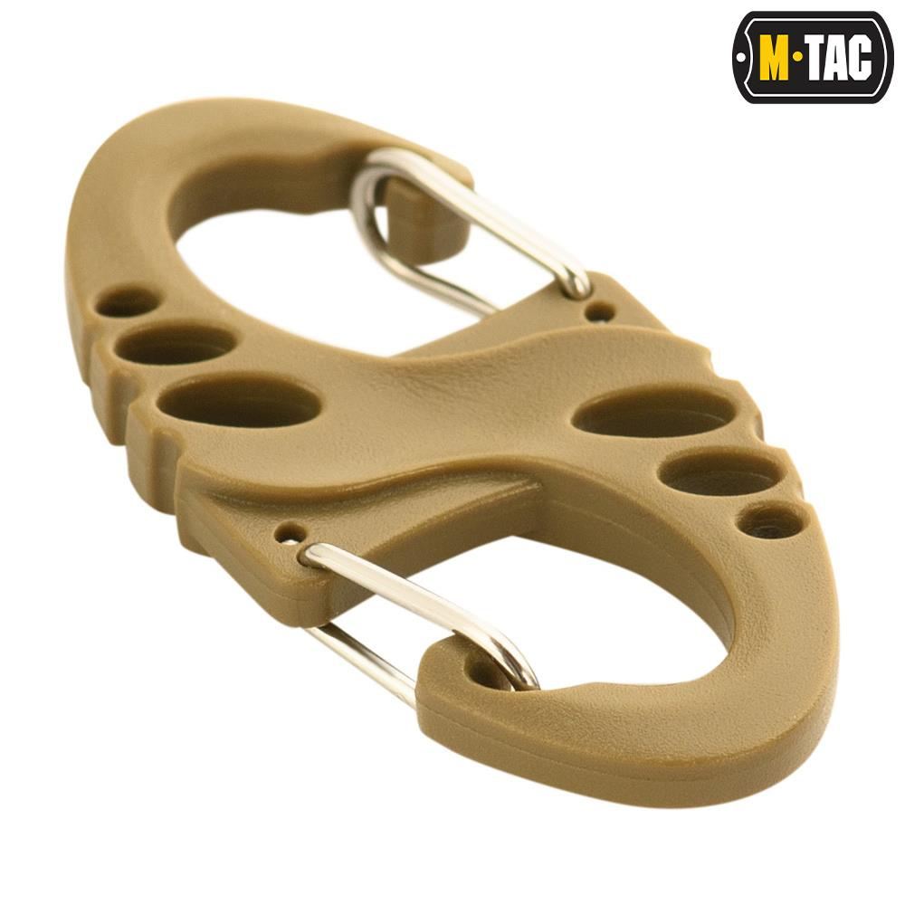 Karabińczyk S-Hook M-Tac podwójny Black Coyote MTC-SHKCRBNR-COY