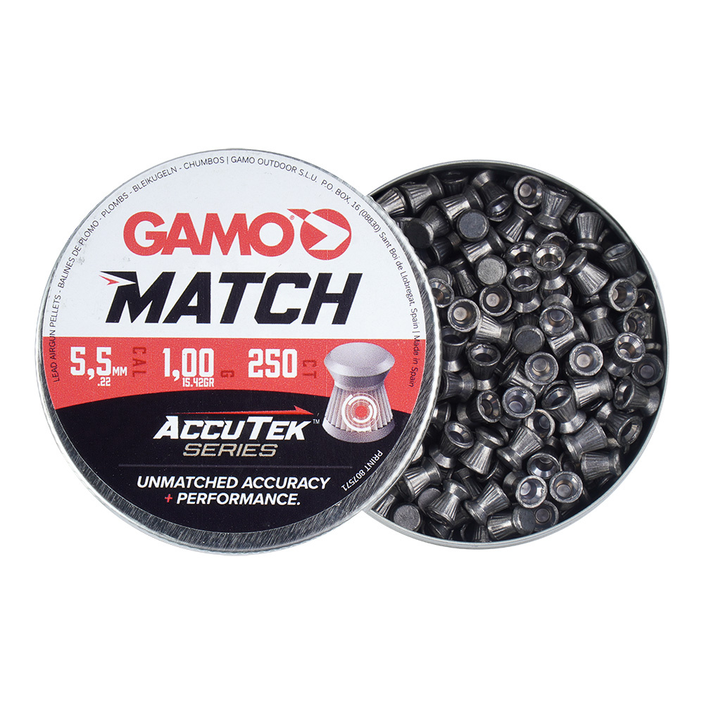 Śrut Diabolo AccuTek Match Kaliber 5,5 mm 250 sztuk Gamo 6320025-AK ...