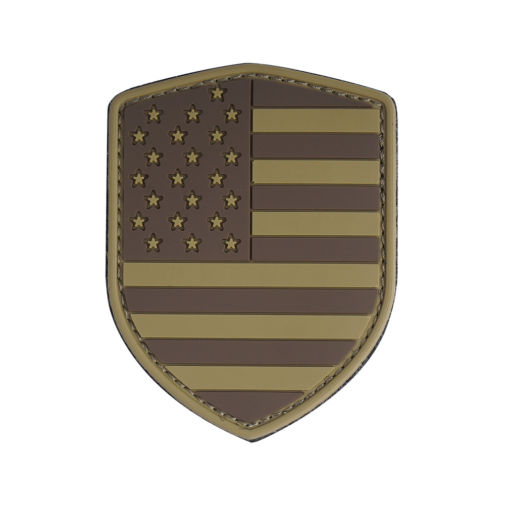 Naszywka wojskowa Morale Patch 3D PVC Z flagą USA Brązowa 101 Inc ...