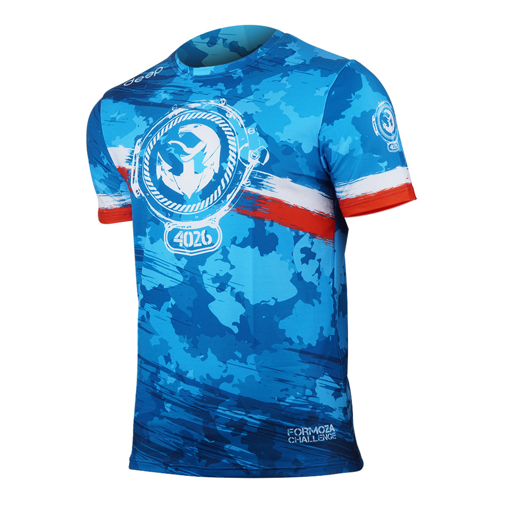 Koszulka termoaktywna sportowa męska Formoza Challenge Full Print Niebieska