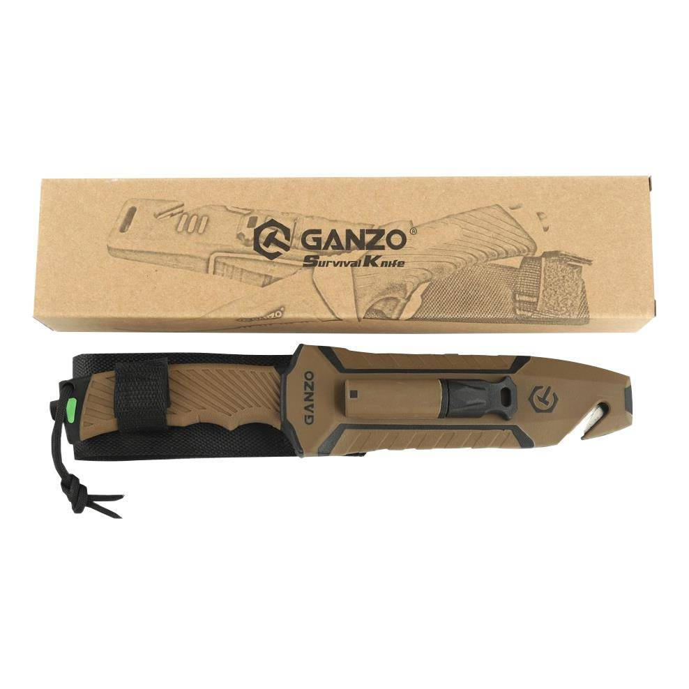 Ganzo Firebird Survivalowy Nóż Turystyczny z krzesiwem Full Tang G8012V2-DY
