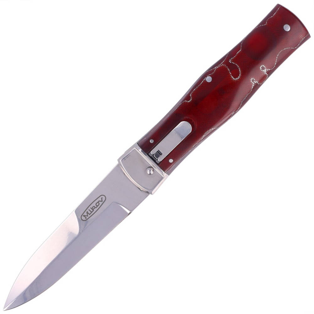 Nóż sprężynowy Predator Raffir Lever Lock N690 Czerwony Mikov 241-BRa-1 ...