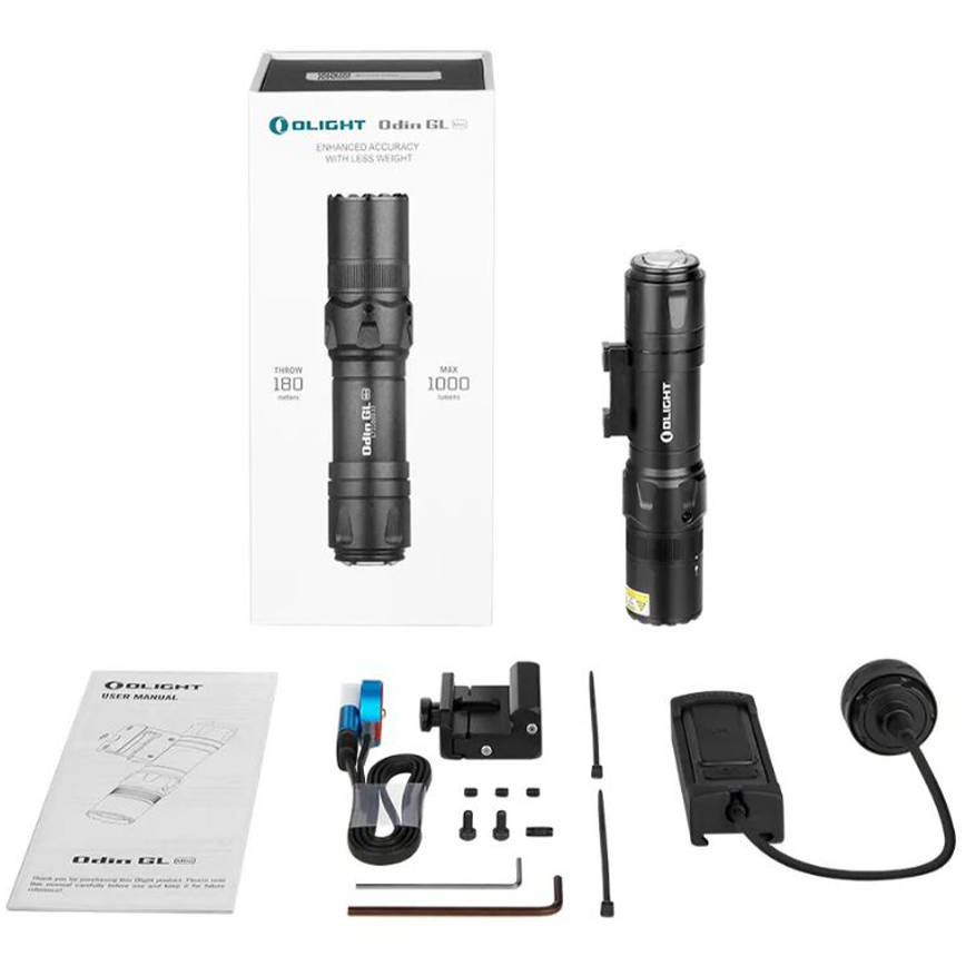 Latarka taktyczna LED na broń z celownikiem laserowym Olight Odin GL ...