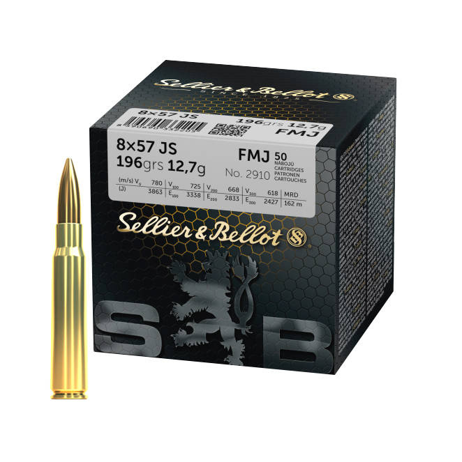 Sellier&Bellot - Amunicja karabinowa 8x57JS FMJ 196 gr / 12.7 g - 50 szt. - cena, opinie | Sklep ...