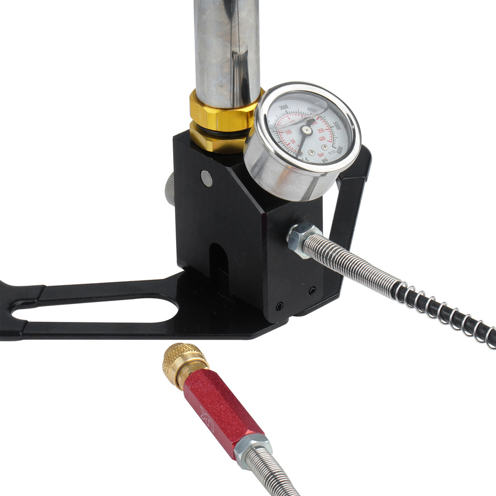 Pompka do wiatrówek PCP Z osuszaczem, składaną podstawą i manometrem ...