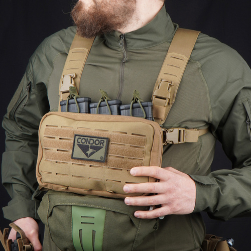 Kamizelka taktyczna MOLLE Stowaway Chest Rig Brązowa Coyote Condor ...